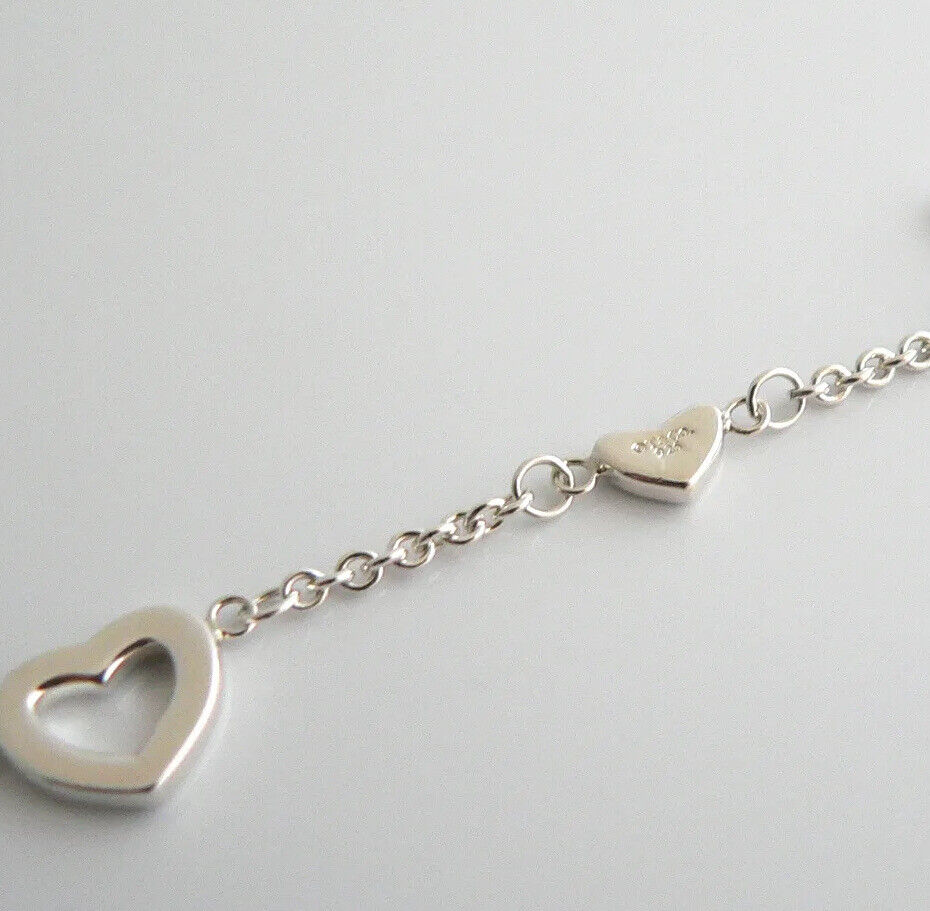 Home › Tiffany & Co Heart Bracelet Link Toggle Bangle Chain Gift Love T ...