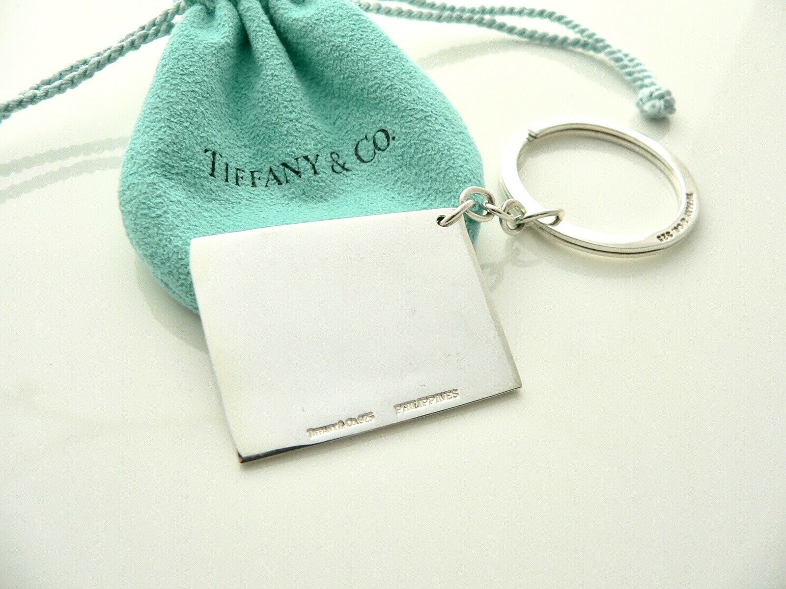 Home › Tiffany & Co Silver Movie Clapboard Key Ring Keyring Keychain ...