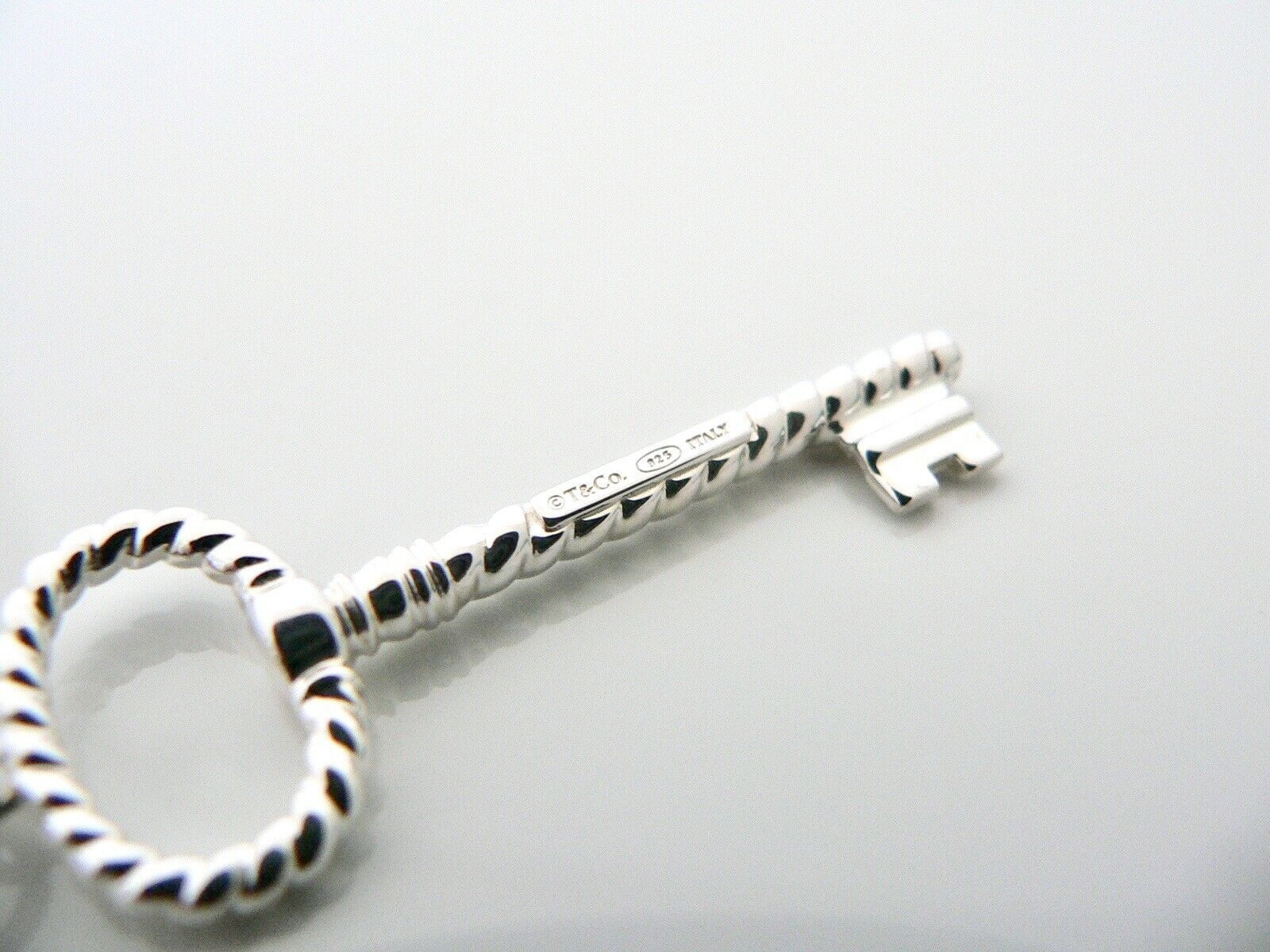 Home › Tiffany & Co Twist Oval Key Necklace Pendant Charm Chain Love ...