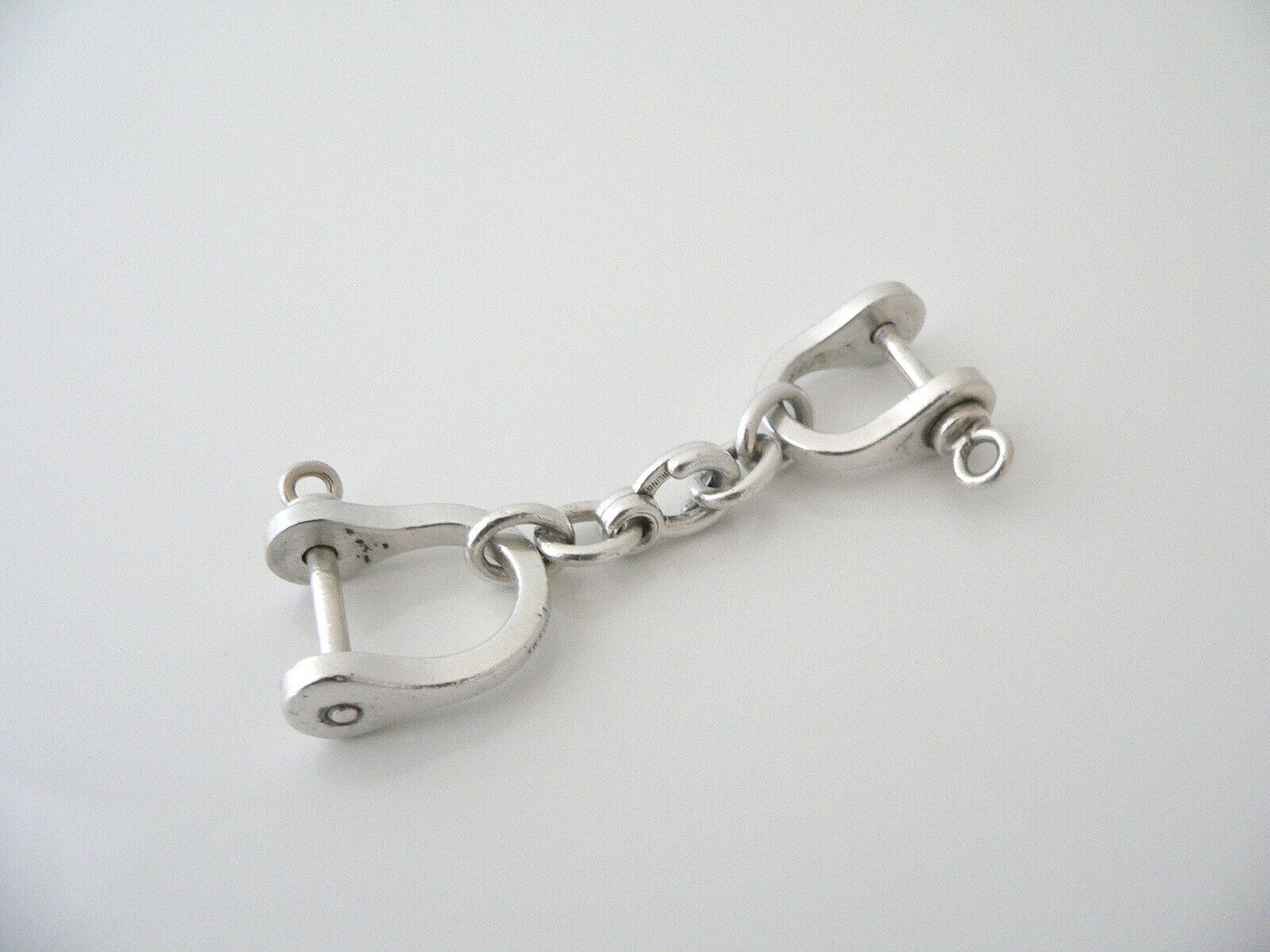 Home › Tiffany & Co Silver Shackle Valet Key Ring Keychain Hook Gift ...
