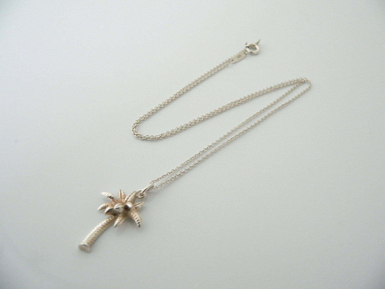 Home › Tiffany & Co Palm Tree Necklace Pendant Charm Chain Nature Lover ...