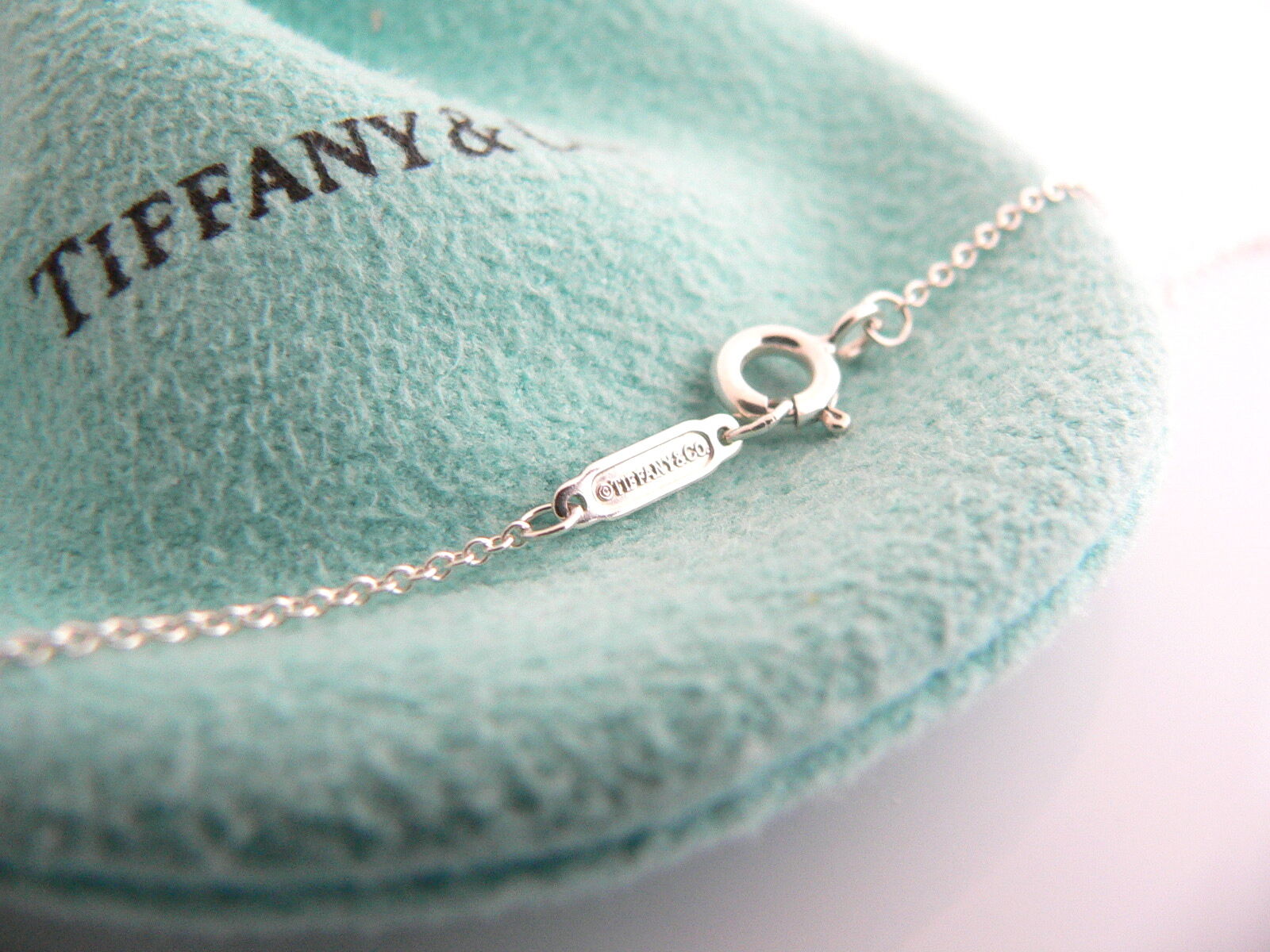 Home › Tiffany & Co Silver 1837 Diamond Necklace Pendant 18 Inch Longer ...